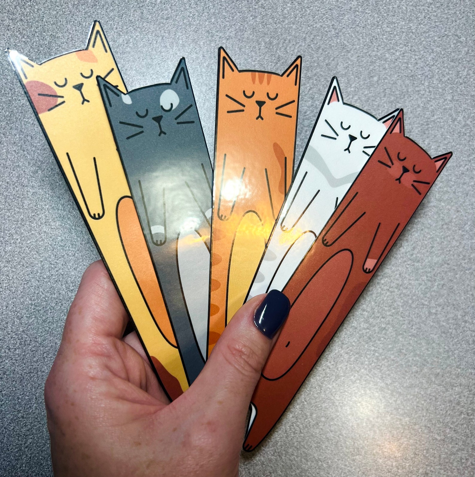 Laminated Cat Bookmarks SET, Cat Book Mark, Animal Bookmarks, Gift for ...