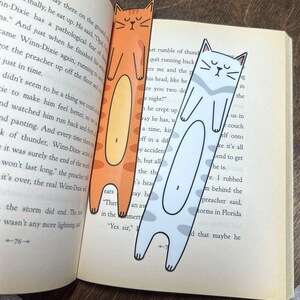 Laminated Cat Bookmarks SET, Cat Book Mark, Animal Bookmarks, Gift for ...
