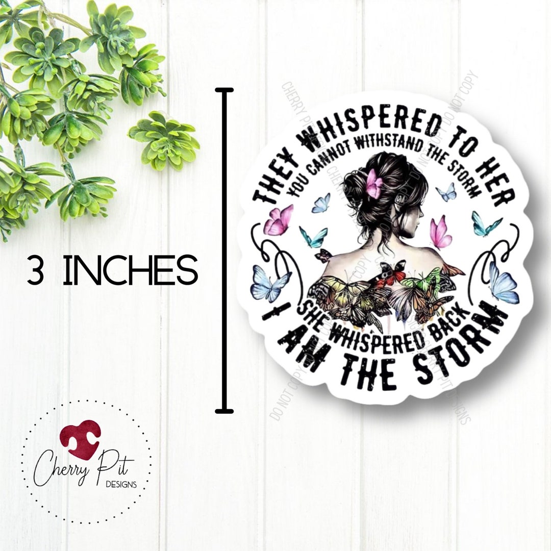 I Am the Storm Vinyl Sticker Women Empowerment Decal She Can - Etsy