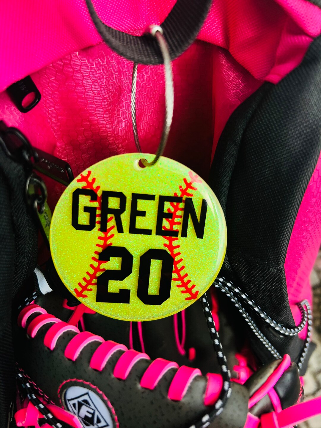 Personalized Acrylic Softball Bag Tag, Sports Bag Tag, Gift for ...