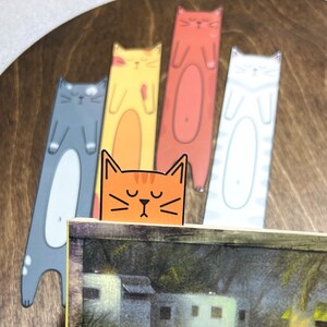 Laminated Cat Bookmarks SET, Cat Book Mark, Animal Bookmarks, Gift for ...