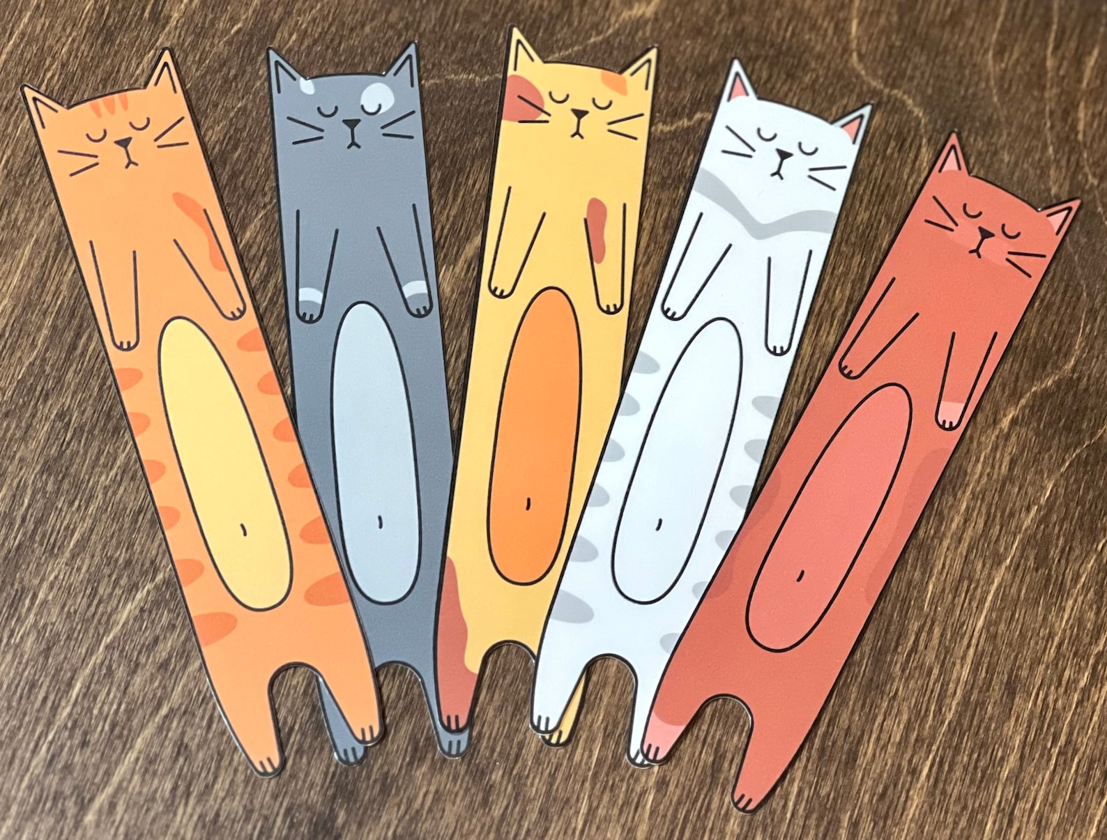 Laminated Cat Bookmarks SET, Cat Book Mark, Animal Bookmarks, Gift for ...