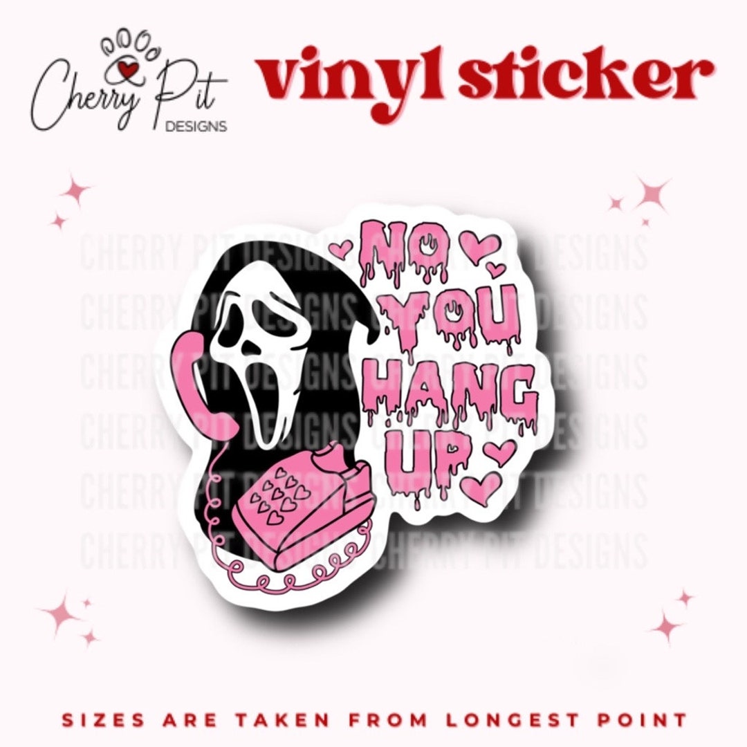Funny Ghostface Vinyl Sticker, Scream Decal, MacBook Sticker, Funny ...