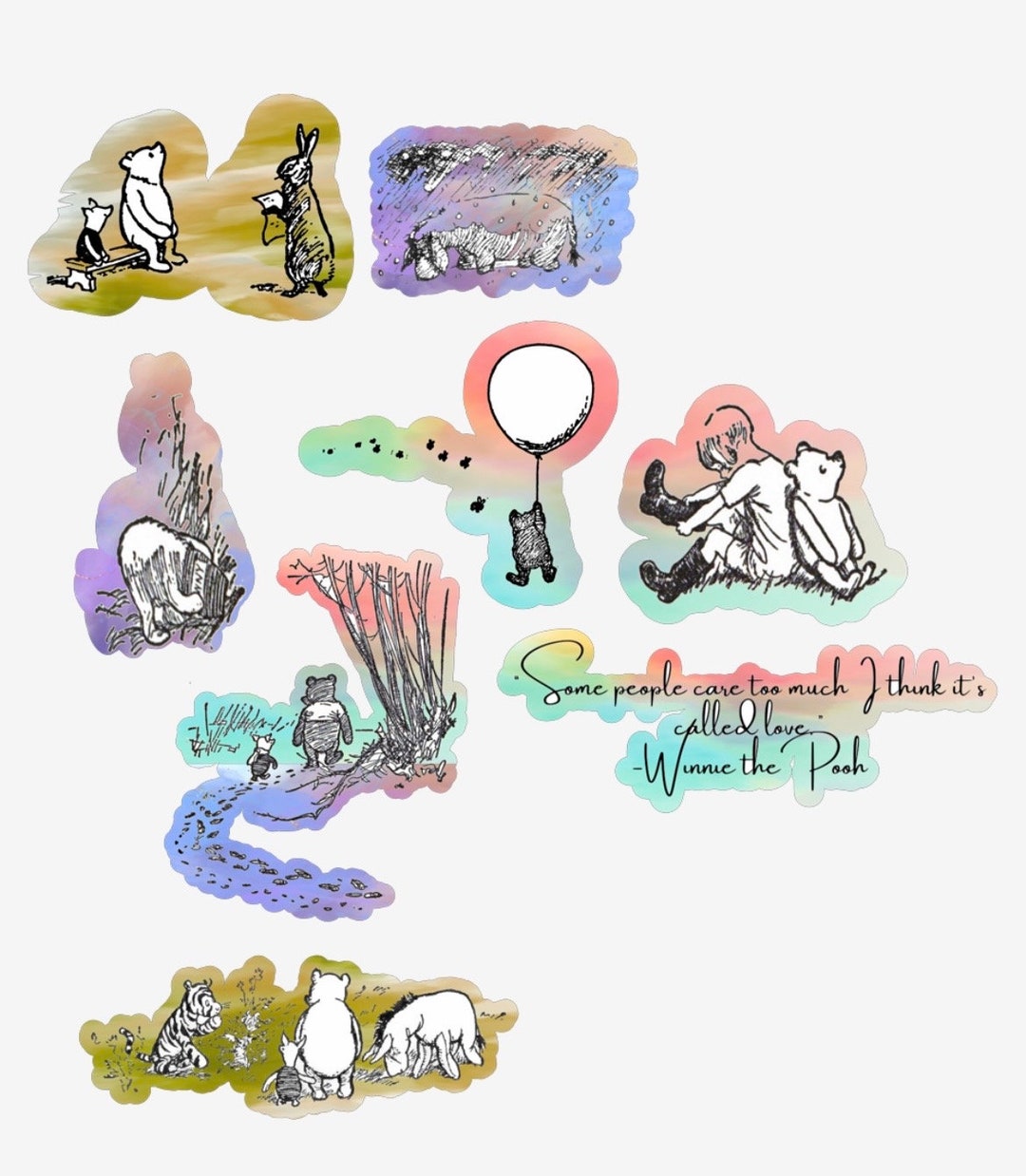 Storybook Winnie the Pook Sticker Set. - Etsy