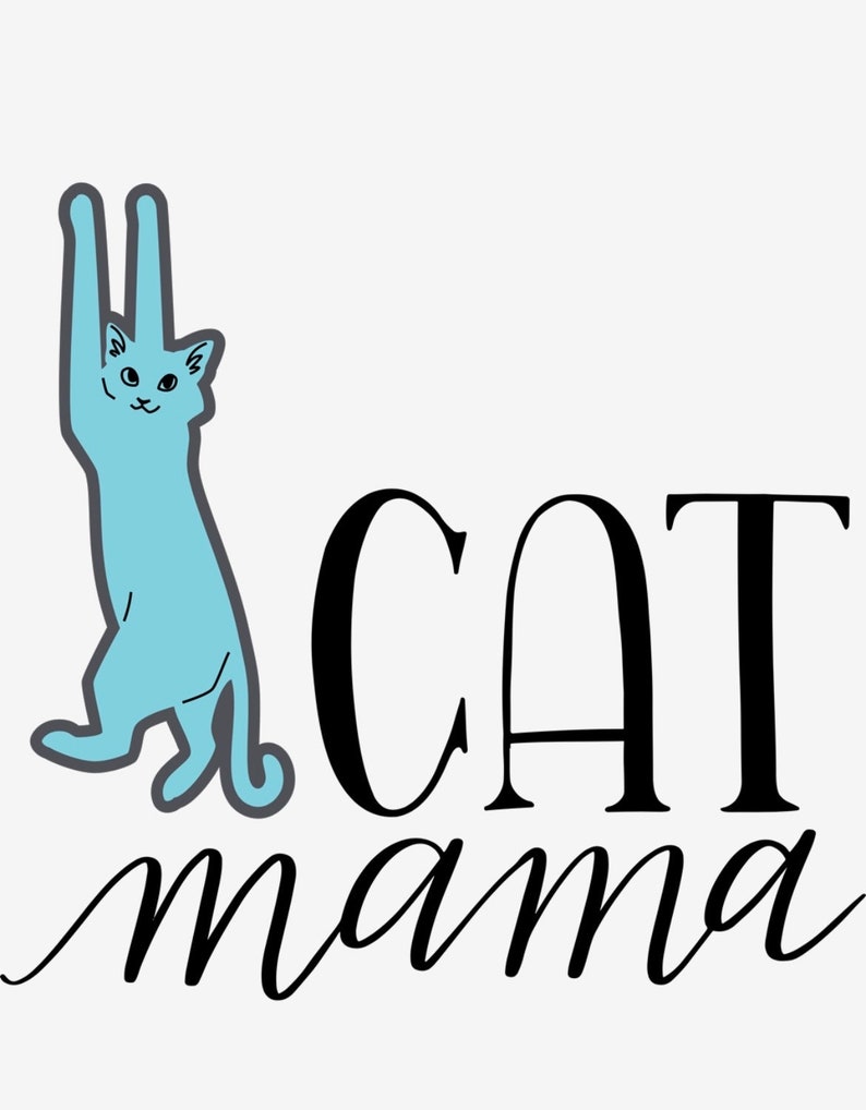 Adorable Waterproof Cat Mama Sticker for Pet Lovers - Etsy