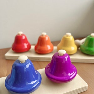 Wooden Desk Bells Set | 8 Notes Diatonic Hand Bells Kids Musical ...