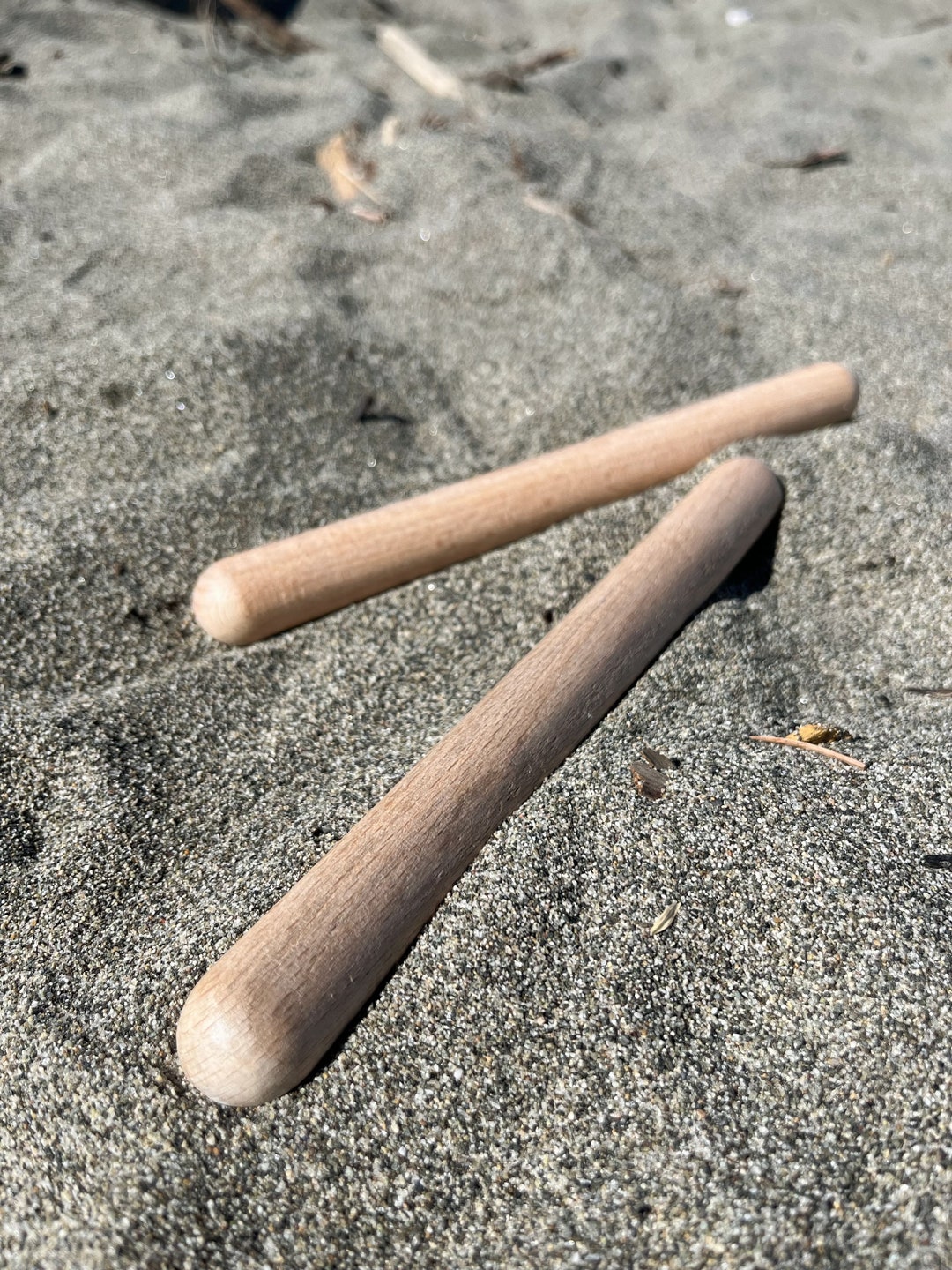 Pair of Wooden Claves Musical Toy Instrument for Baby Handmade Wooden ...