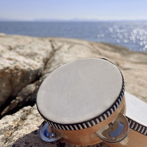 Beech Wood Tambourine Baby Drum Instrument Montessori Musical Toys Kids ...