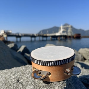 Beech Wood Tambourine Baby Drum Instrument Montessori Musical Toys Kids ...