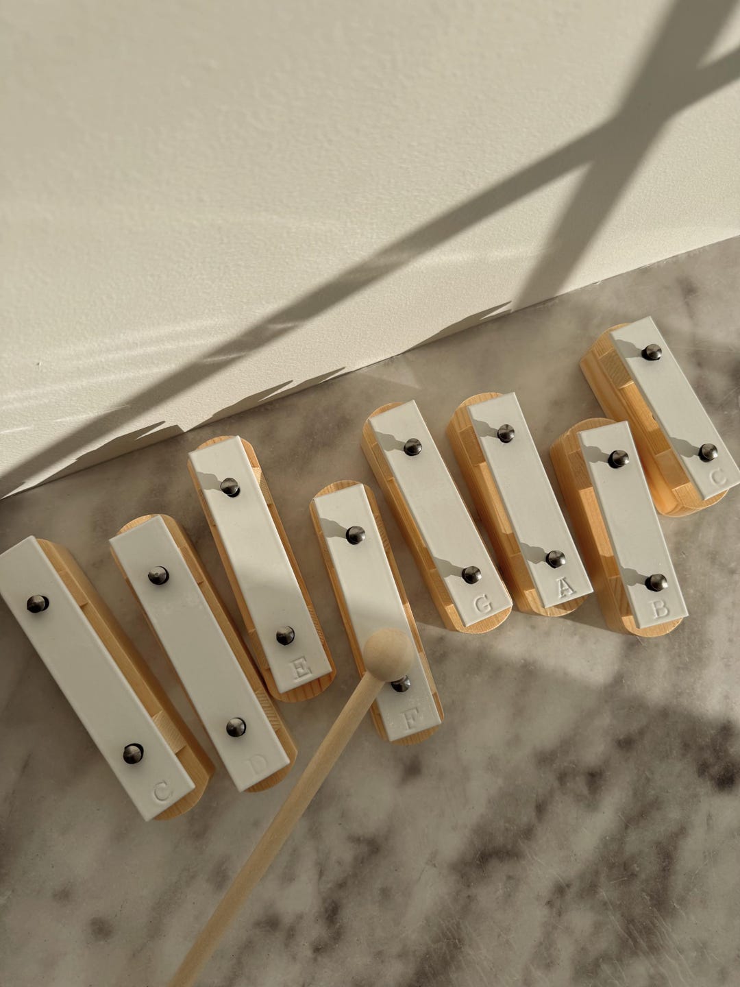 Xylophone Resonator Bell Set Baby Xylophone White Wooden Xylophone ...
