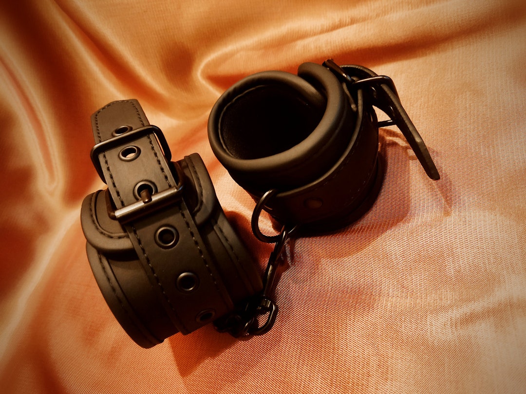 Luxury Handcuffs, Premium Restraints, Vegan Leather, Leather Bondage ...