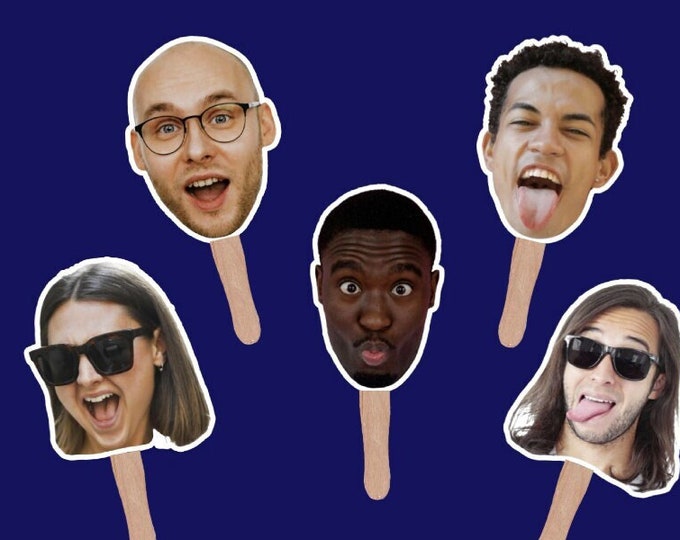 Custom Big Head Face Cutouts, Wedding Heads, Bachelorette Groom Face ...