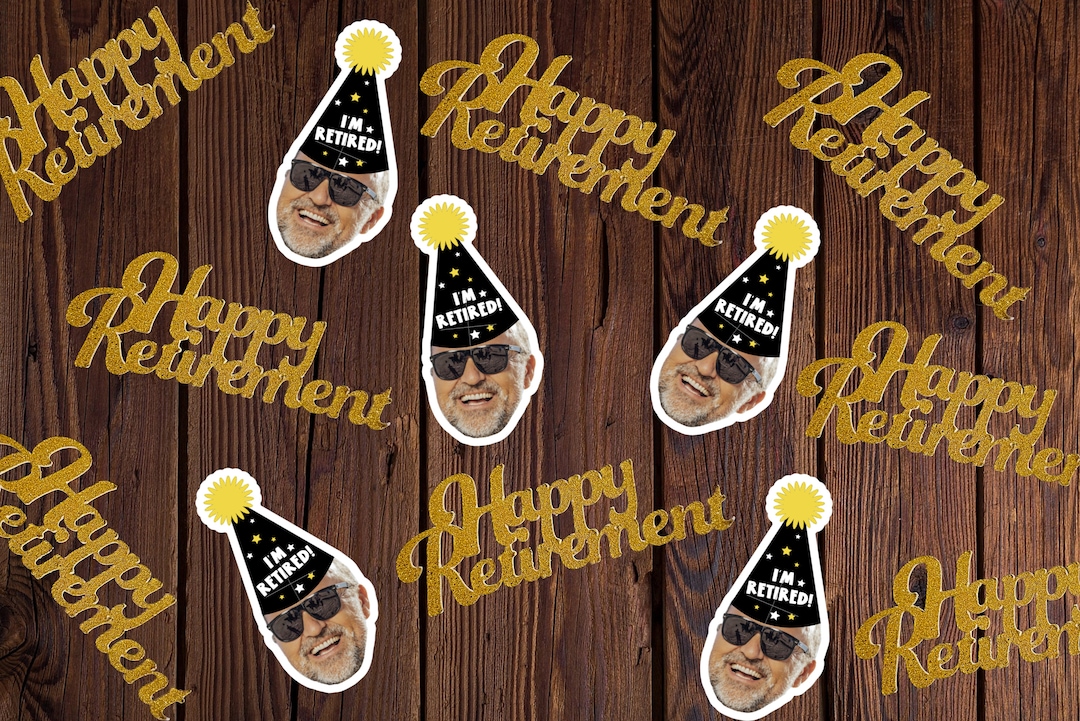 Custom Face Retirement Confetti: Personalized Party Table Scatter - Etsy