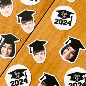 Custom Graduate Face Stickers, Personalized Face Sticker, Graduation ...