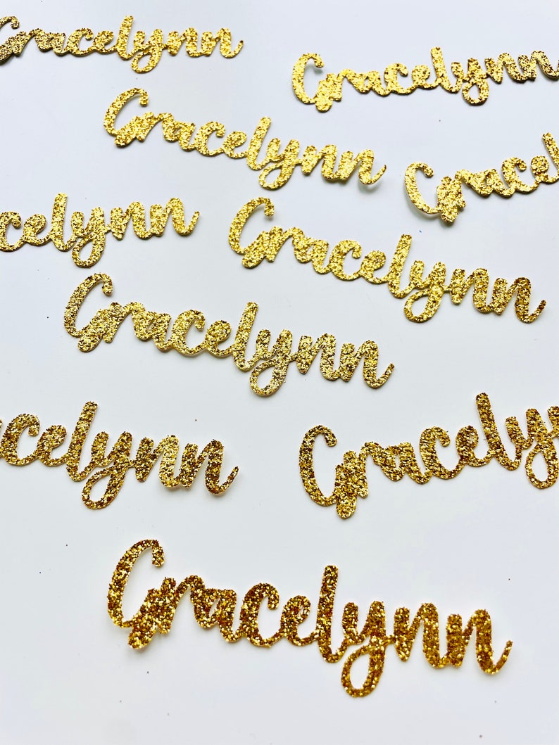 Custom Glitter Name Confetti, Personalized Party Decoration - Etsy