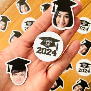 Custom Graduate Face Stickers, Personalized Face Sticker, Graduation ...