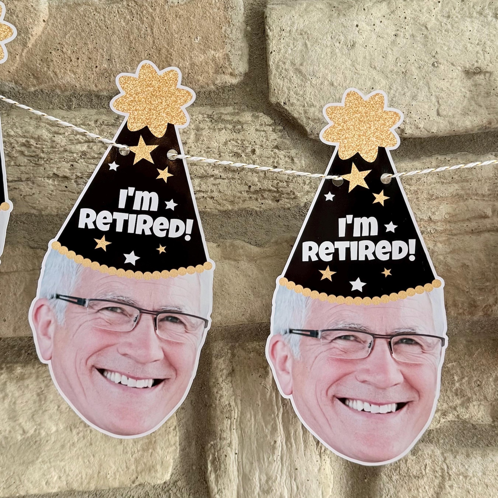 Face Retirement Banner, Retirement Gift, Retirement Bunting, Retired ...