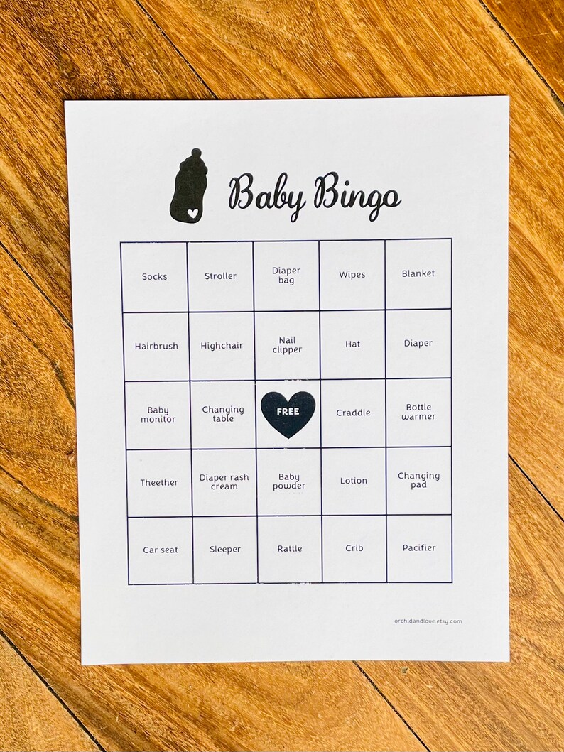 Printable Baby Shower Game Bingo Game Baby Bingo 30 - Etsy