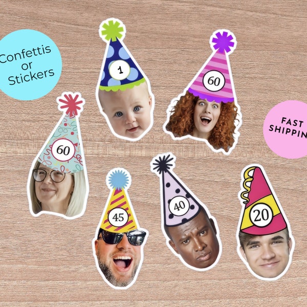 30th Birthday Custom Face Stickers - Etsy