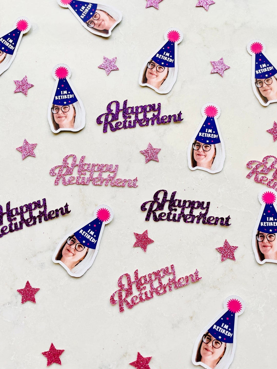 Retirement Decorations, Retirement Party Decor, Custom Face, Retired ...