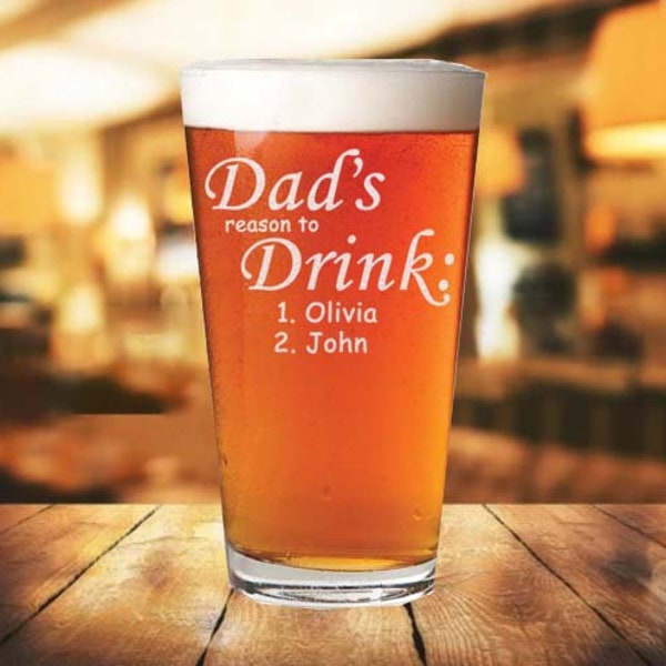 Dad Beer Glass - Etsy