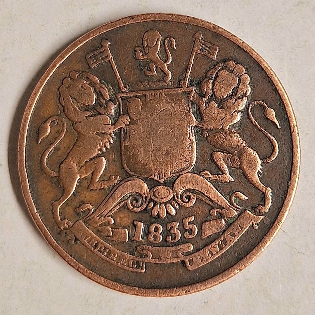 British East India Company Coin 1835 Half Anna Coin in Exceptional ...