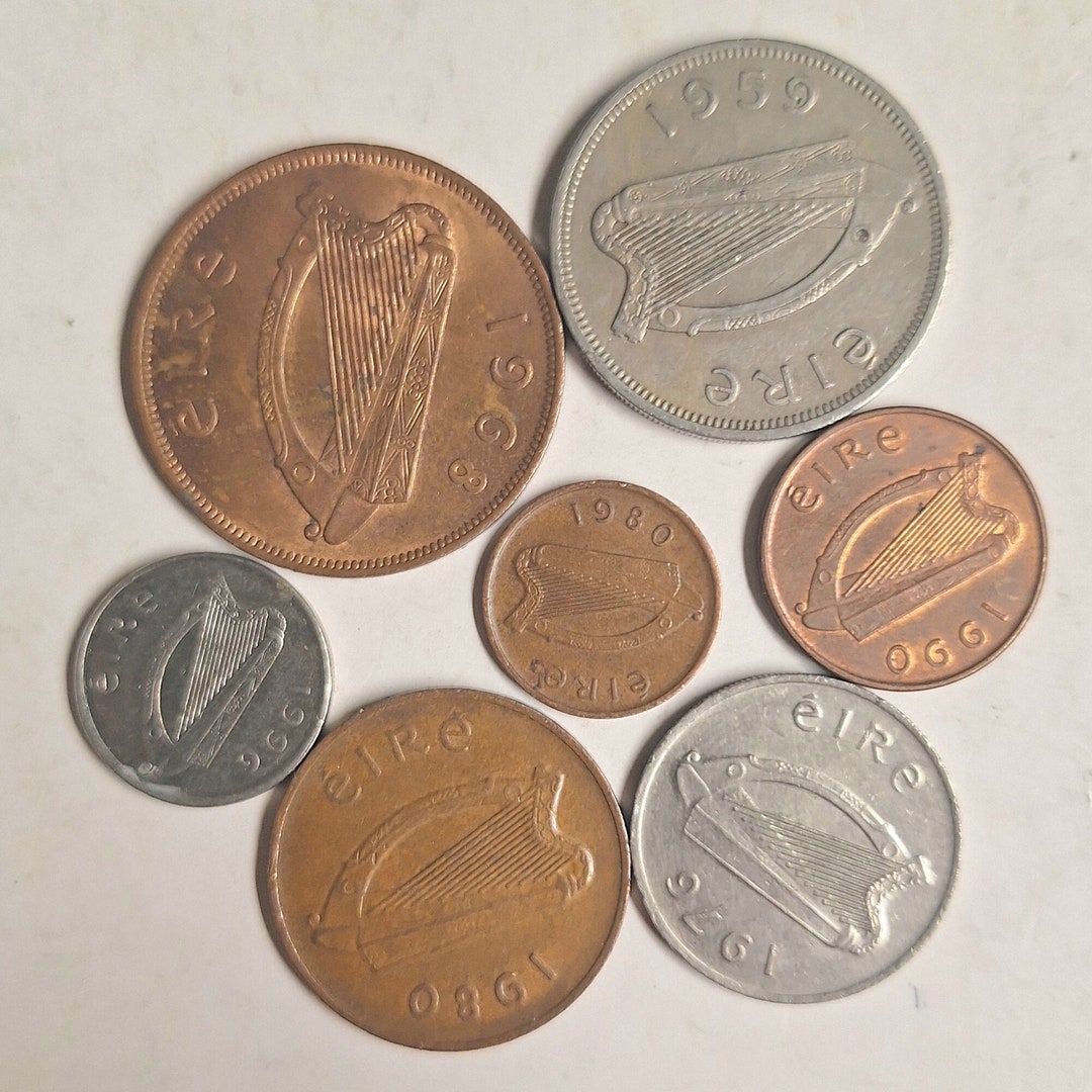 Irish Coin Collection in Good Condition Includes '7' Coins Ranging From ...