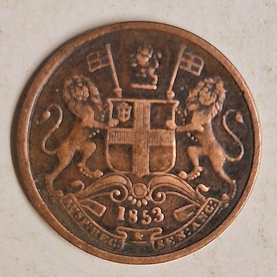 British East India Company Coin 1853 Half Pice Coin in Exceptional ...