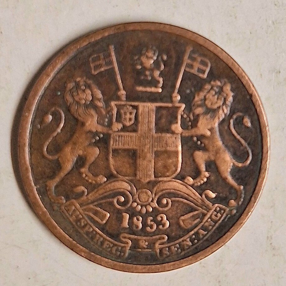 British East India Company Coin 1853 Half Pice Coin in Exceptional ...