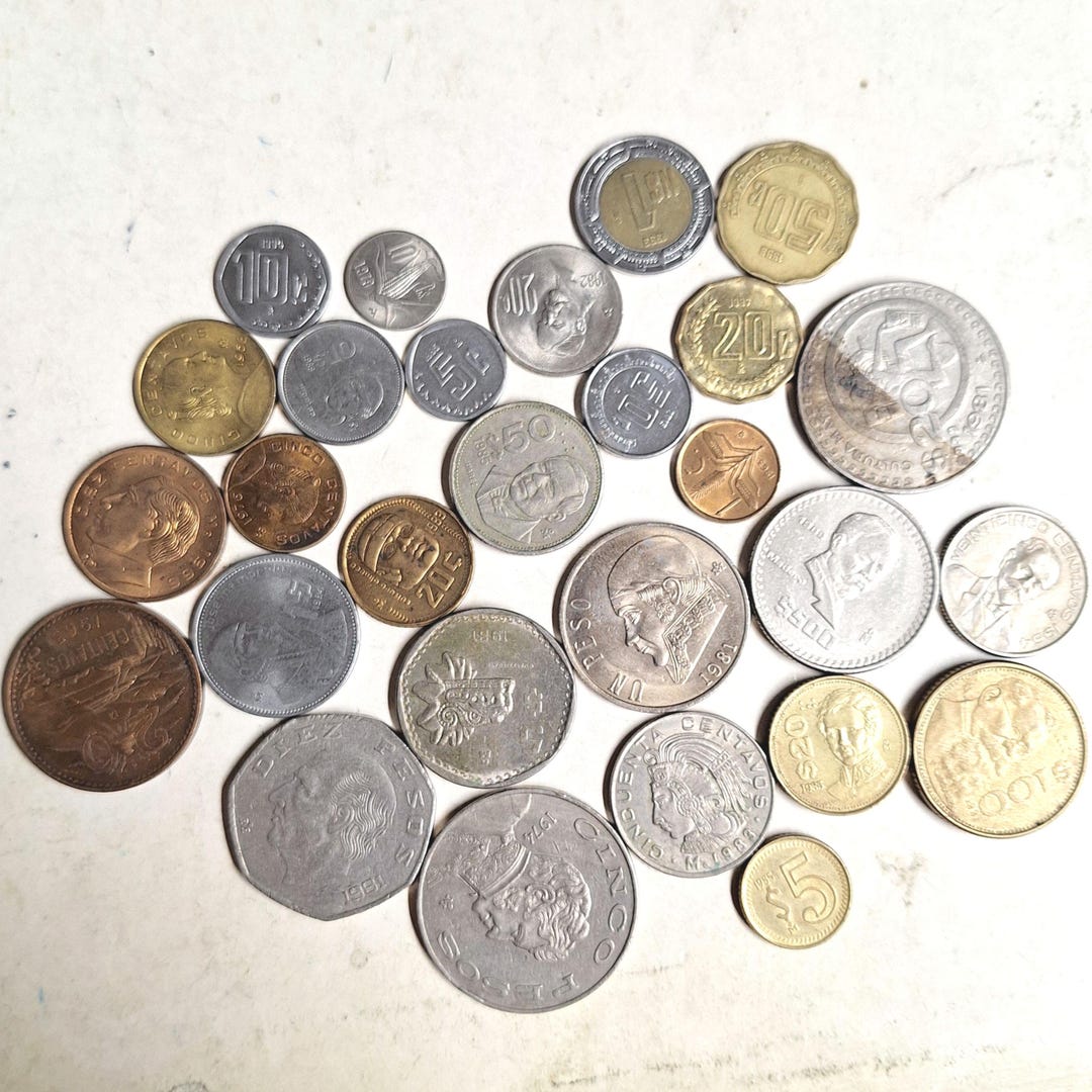 Mexican, Large 28 Coin Collection in Good Condition. Big Value for ...