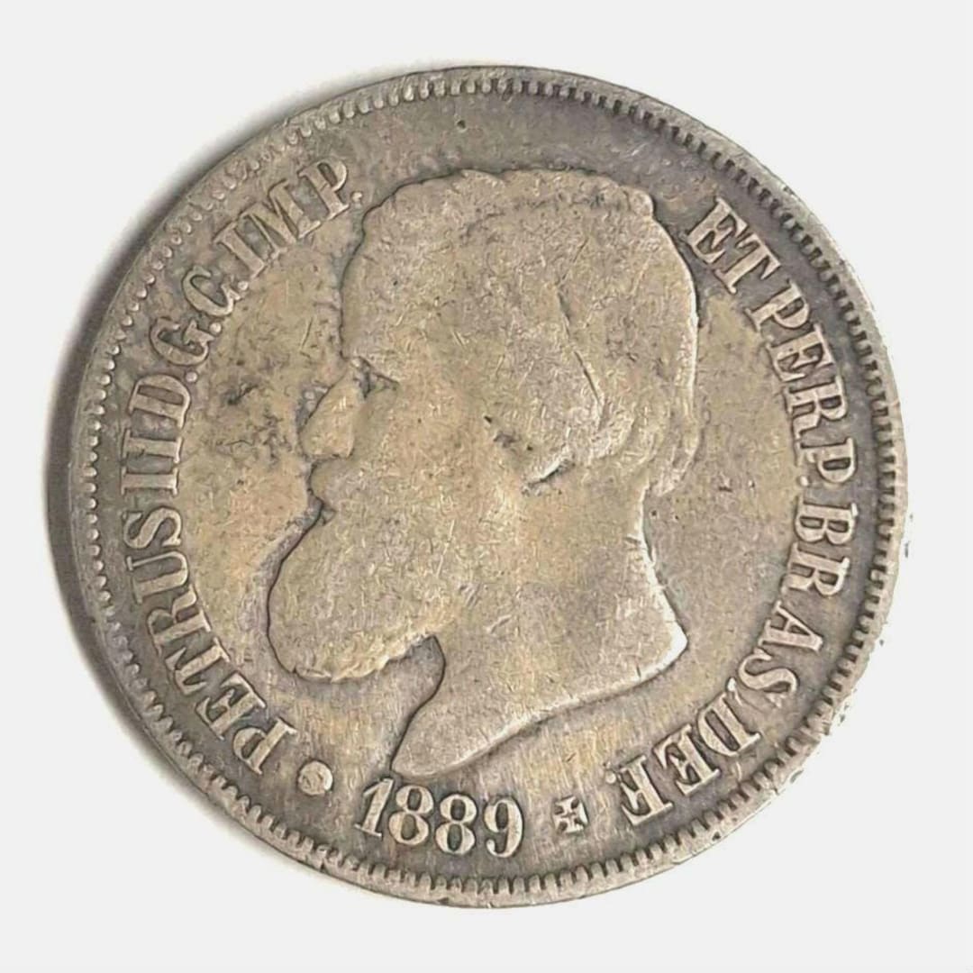 1889 Brazilian 500 Reis .917 Silver Coin - High Grade Condition ...