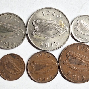 Irish Coin Collection in Good Condition! Includes '6' Coins Ranging ...