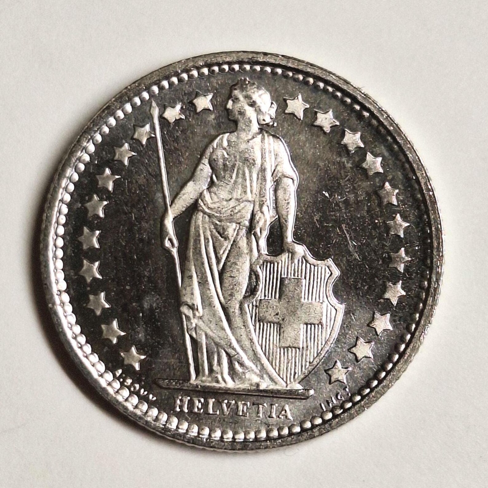 1969 Switzerland 1/2 Franc Coin, Uncirculated Condition - Etsy