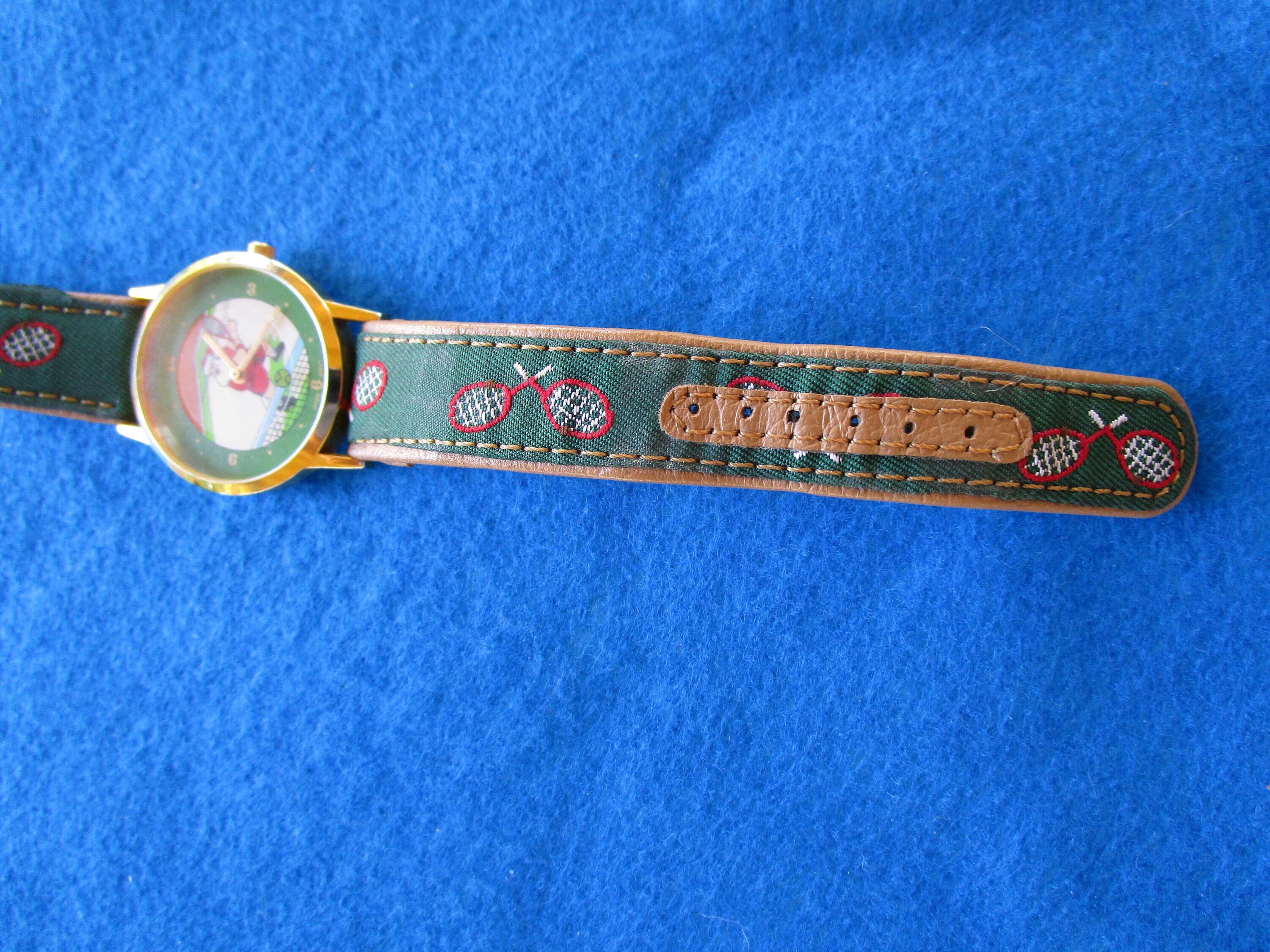 Santa Playing Tennis Quartz Watch With Second Hand and Genuine - Etsy