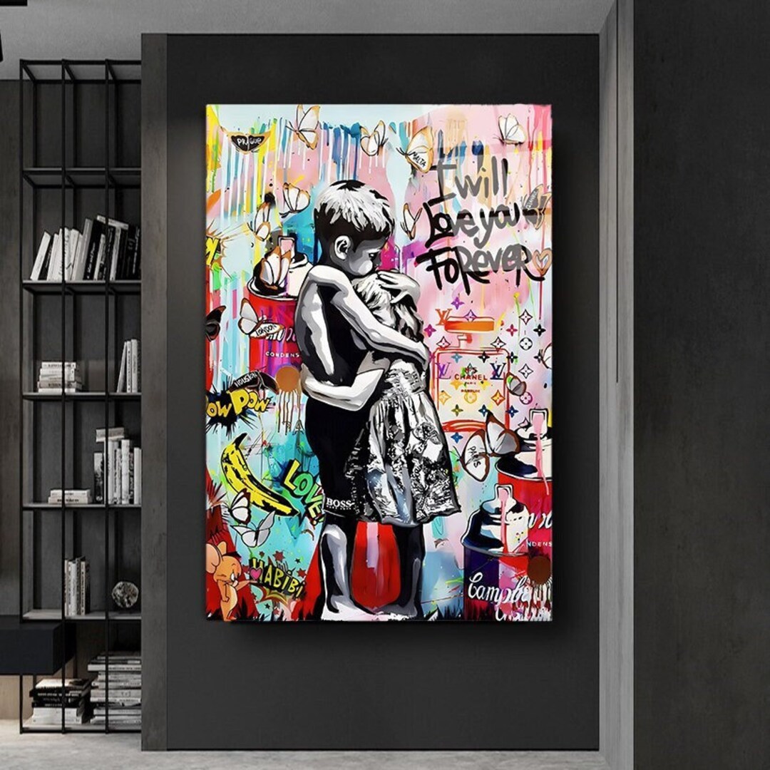 Banksy Wall Art, Banksy Canvas Banksy I Will Love You Forever Banksy ...