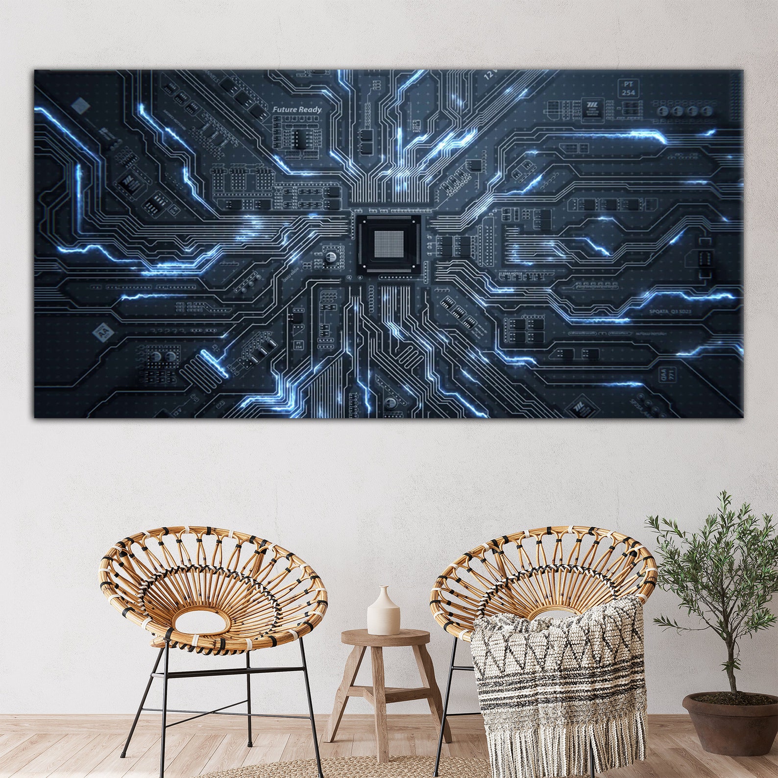 Computer Science Wall Decor, Electronic Wall Art, Extra Large Canvas ...