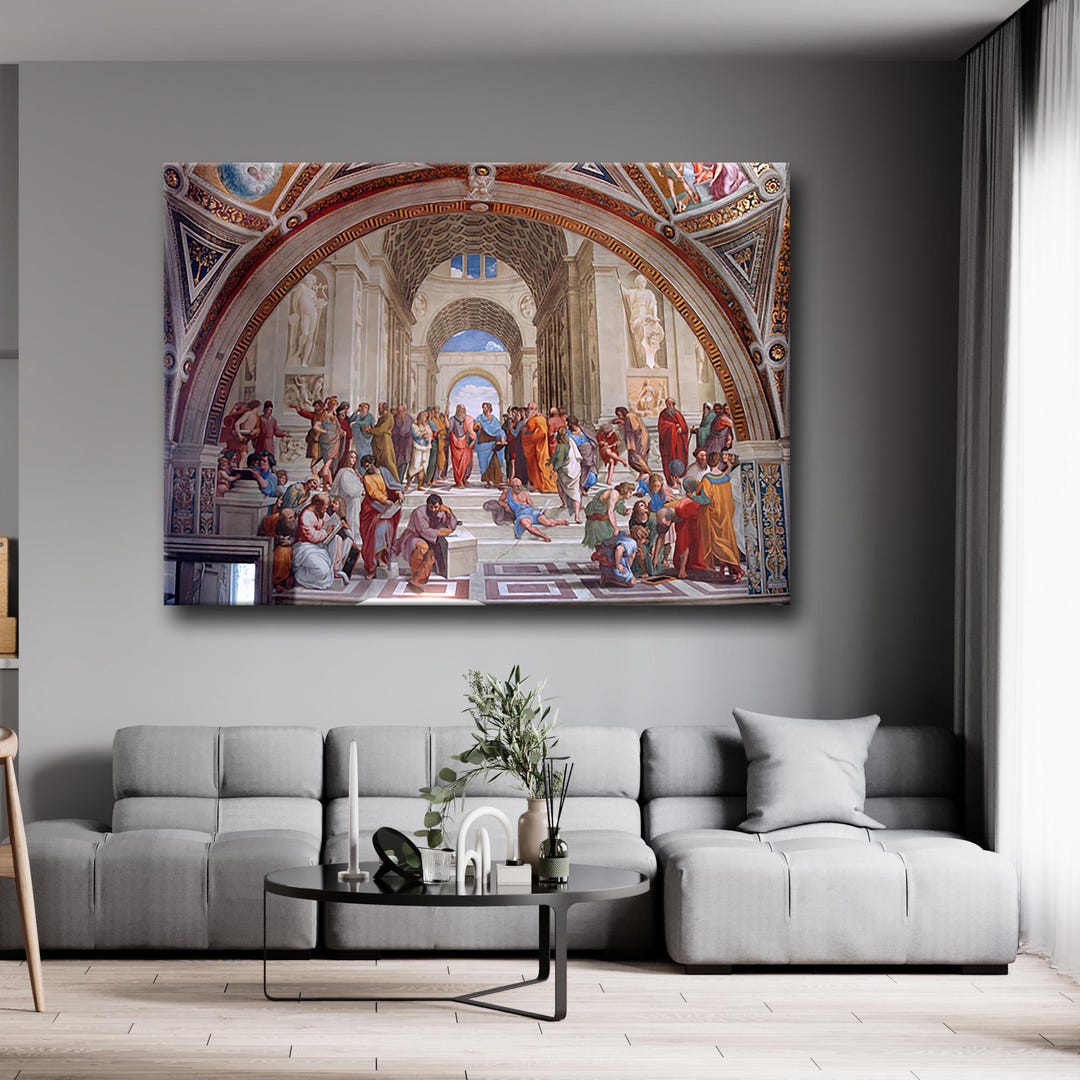 Raphael - the School of Athens (1511), Fresco Stanze Di Raffaello ...