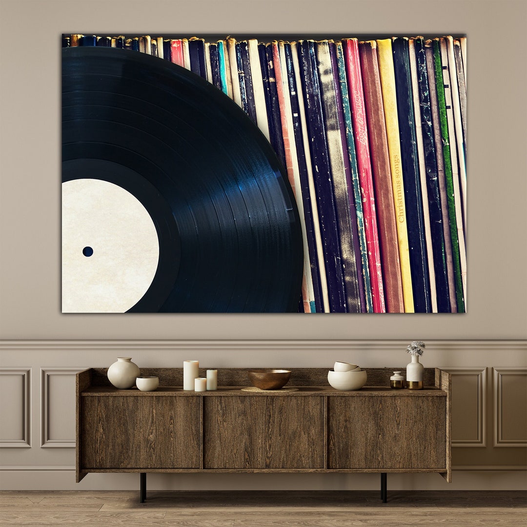 Vinyl Record Wall Art, Music Wall Art, Music Decor, Vinyl Covers Canvas ...
