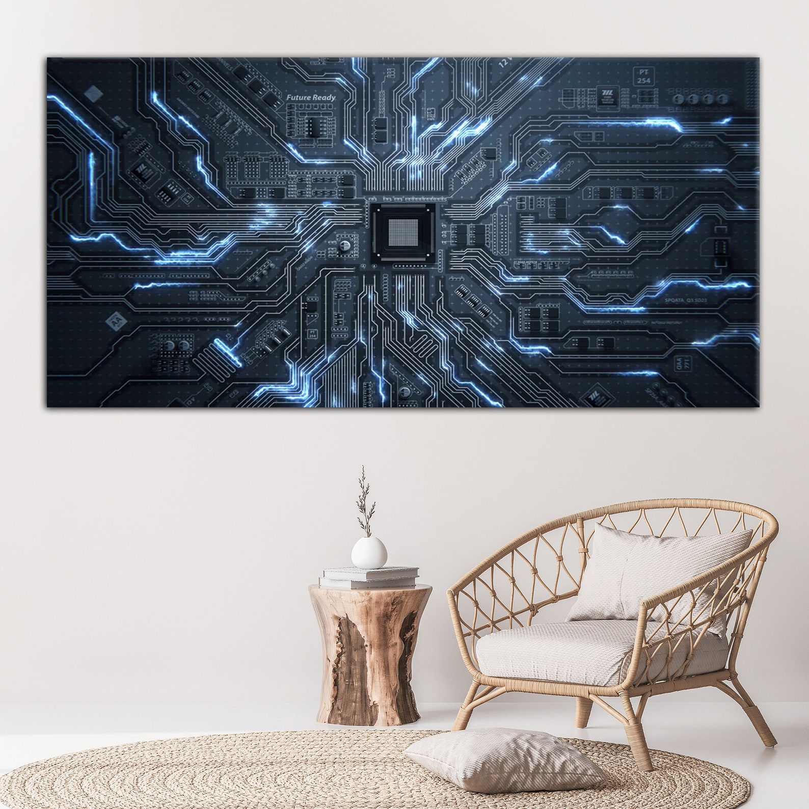 Computer Science Wall Decor, Electronic Wall Art, Extra Large Canvas ...
