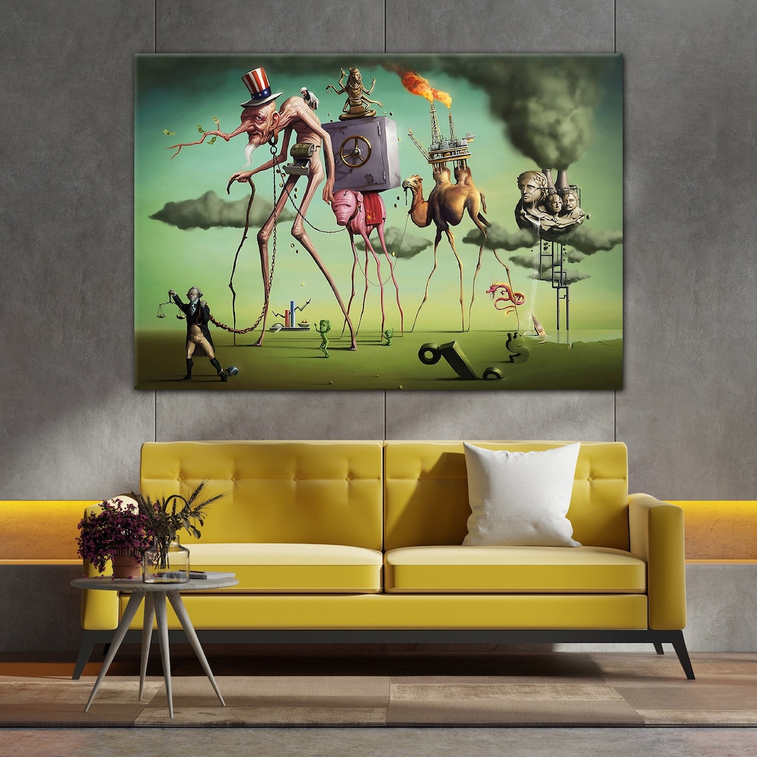 Salvador Dali the American Dream Canvas, Salvador Dali Wall Art ...