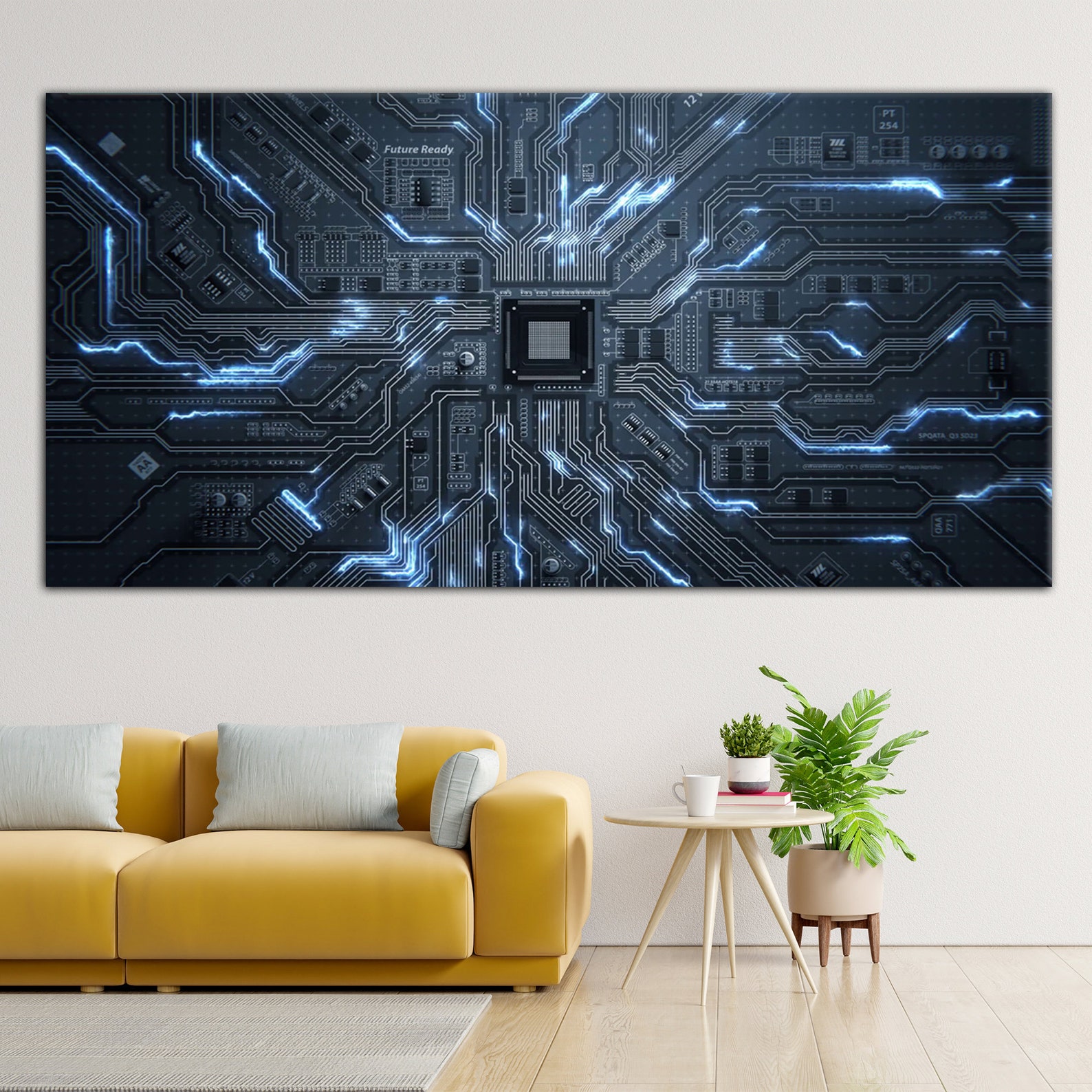 Computer Chip Canvas Print, Electronic Wall Art - Etsy