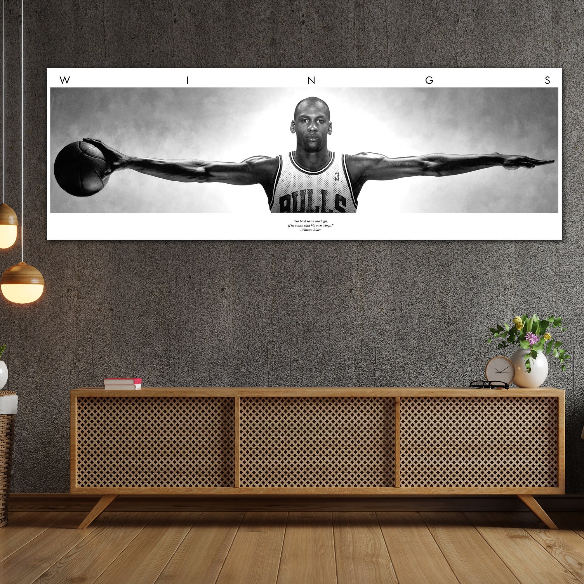 Michael Jordan Framed Wings Poster