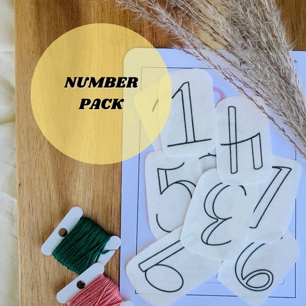 Number Embroidery - Etsy