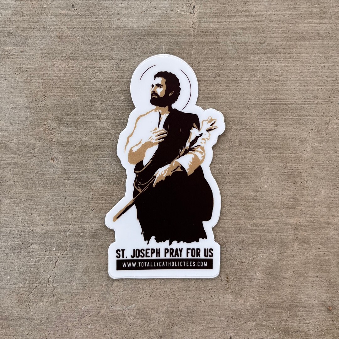 Saint Joseph Sticker, Catholic Stickers, Christian Stickers, Thick ...