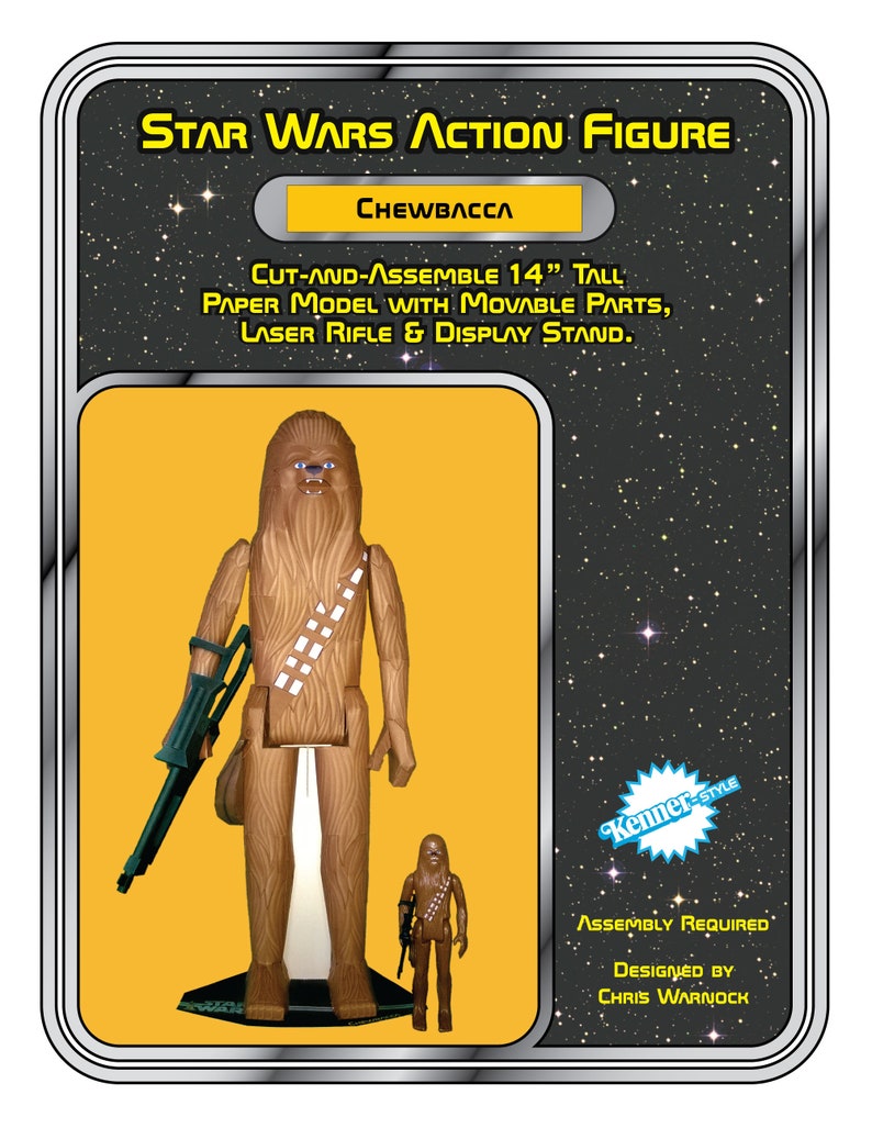 STAR WARS Papercraft Pdf File Instant Download. 1977 Retro Kenner-style ...