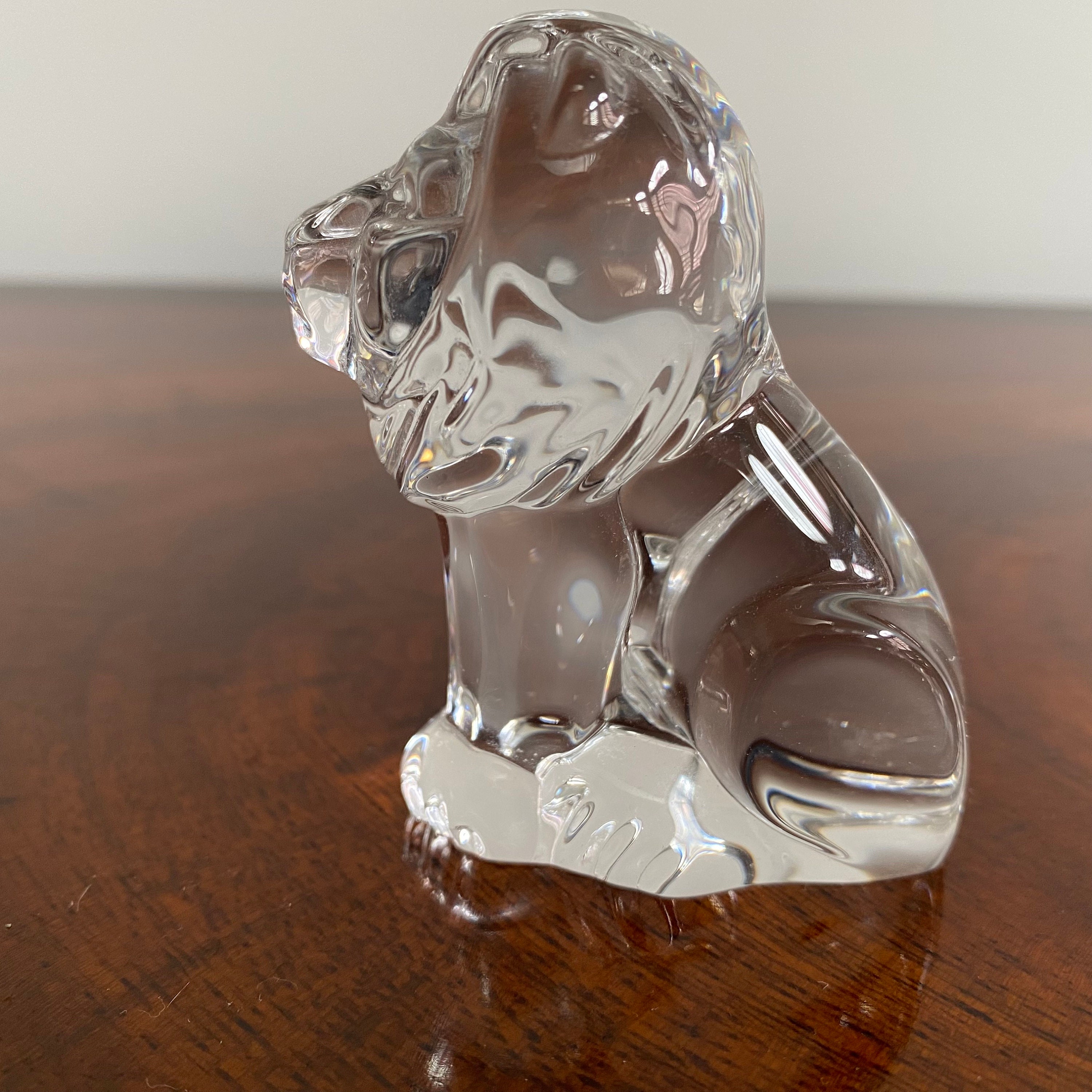 Steuben Lion Crystal Hand Cooler Signed Steuben Vintage American ...