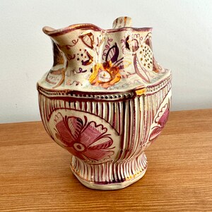 Pink Lustre Pitcher / Jug From the 1820s Antique English Lustreware ...