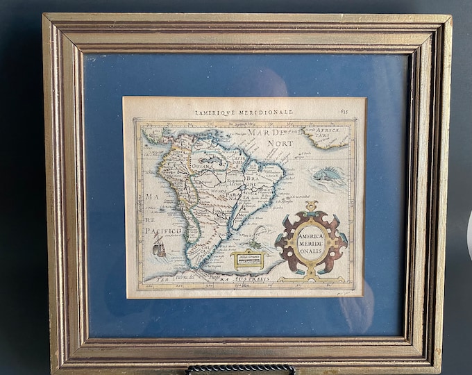 Mercator 1609 South America Map L'america Meridionalis Dated ...