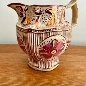 Pink Lustre Pitcher / Jug From the 1820s Antique English Lustreware ...