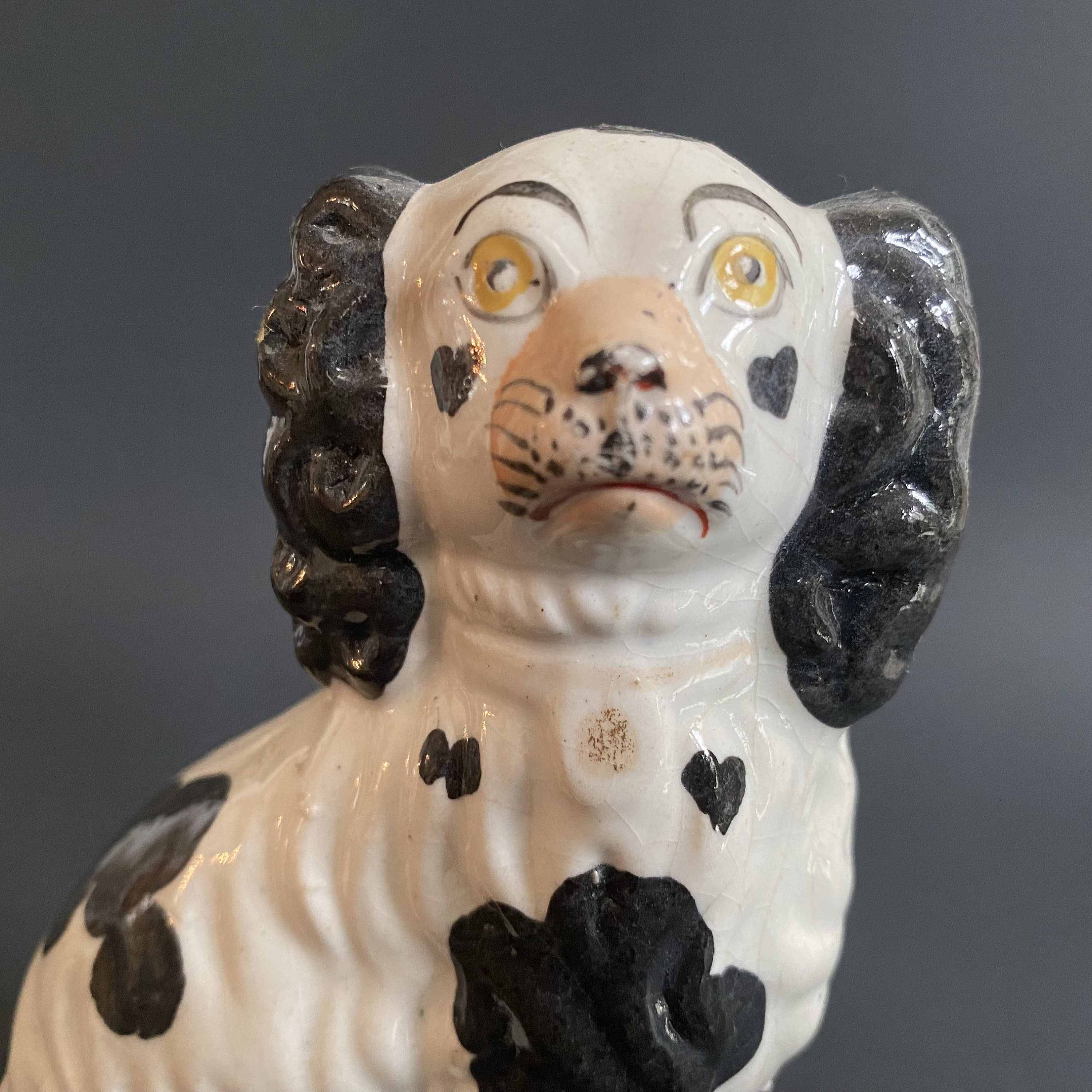 Antique Staffordshire Victorian Spaniel Circa 1860 Genuine - Etsy